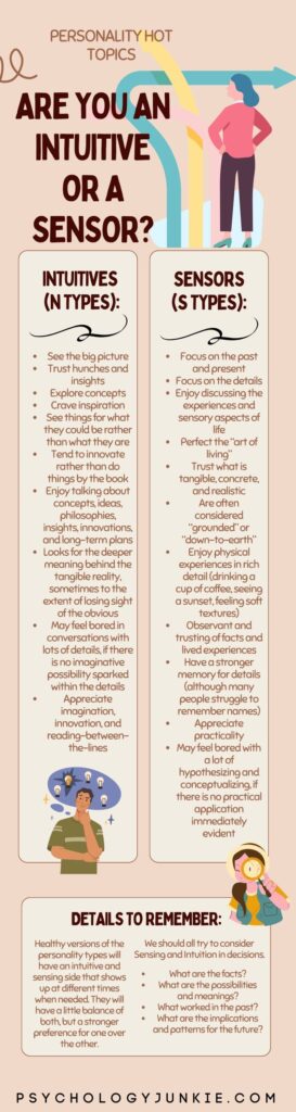 Are you a Sensor or an Intuitive? How to Find Out - Psychology Junkie